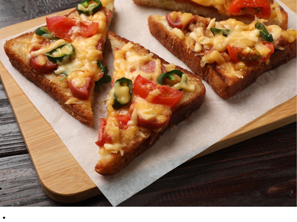 Perfectly Air Fryer Garlic Toast Pizzas - All Time Cooking